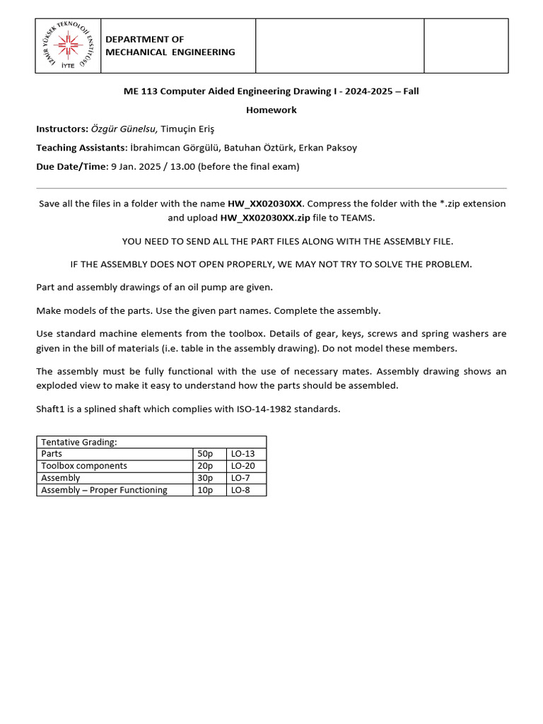 ME113-Fall 2024-Homework - v2 | PDF | Mechanical Engineering