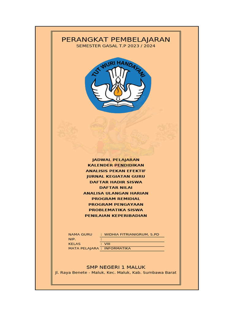 SMPN 1 Maluk Semester Guide | PDF