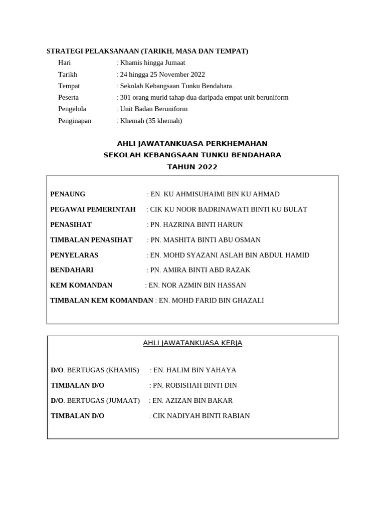 Ajk Perkhemahan | PDF