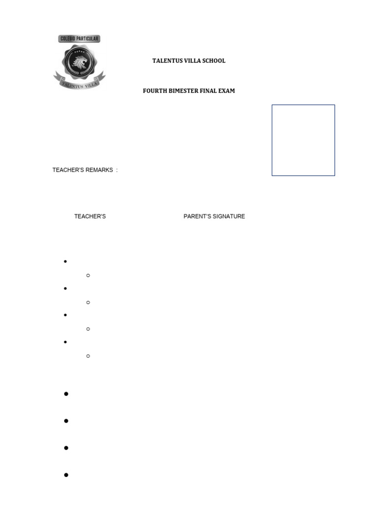 Exam 4 prim IV bim 2022 | PDF