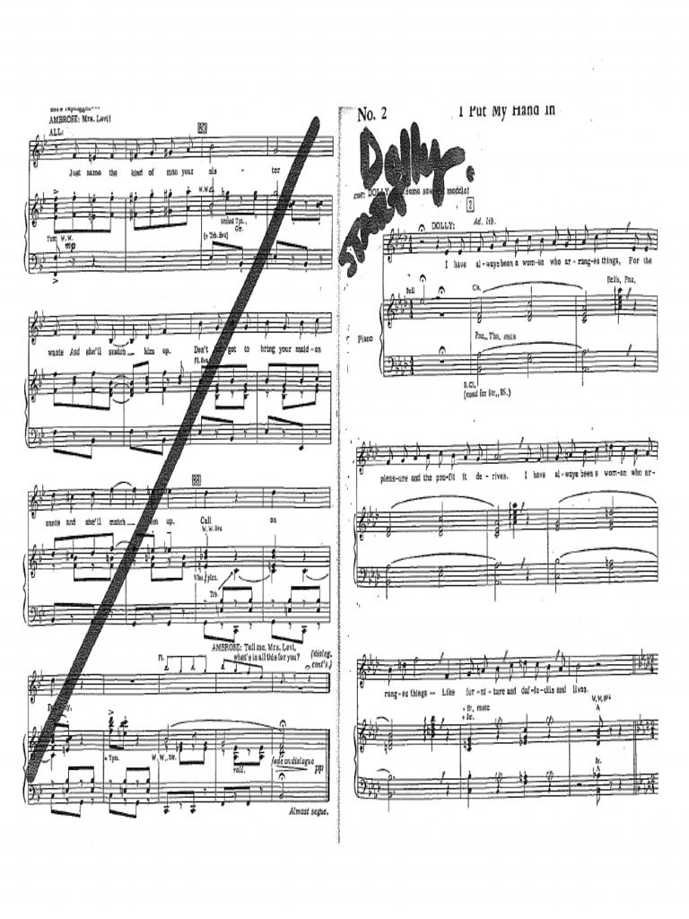 Hello Dolly-I Put My Hand In-SheetMusicGiant | PDF
