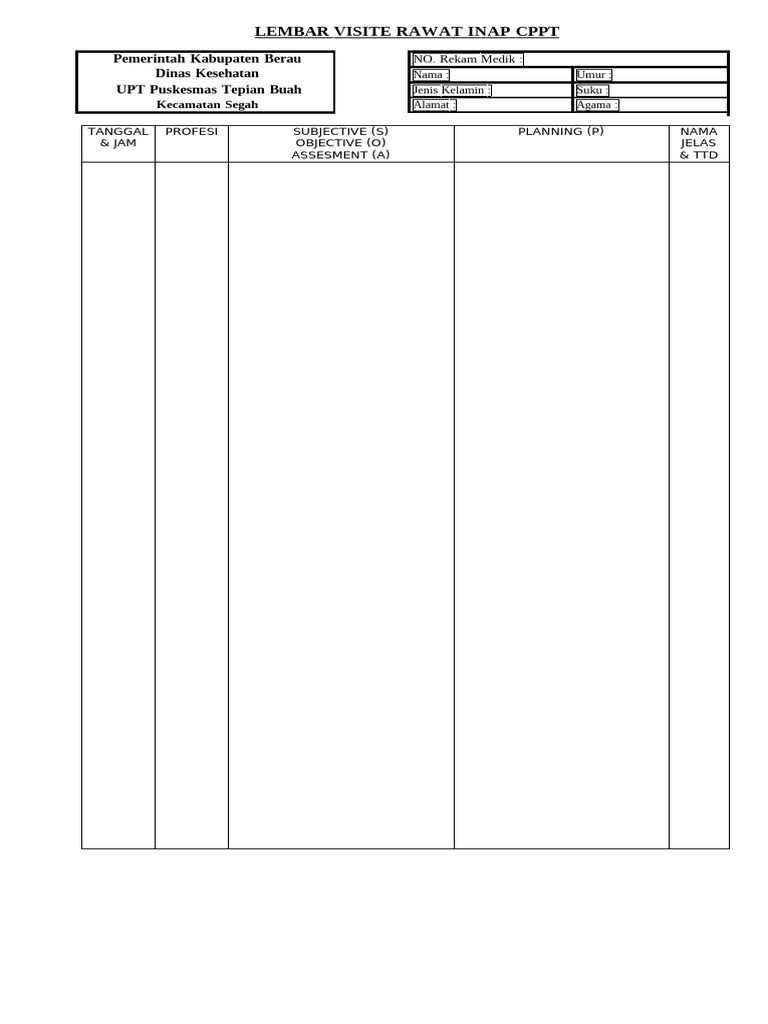 Lembar CPPT Ranap 2024 | PDF
