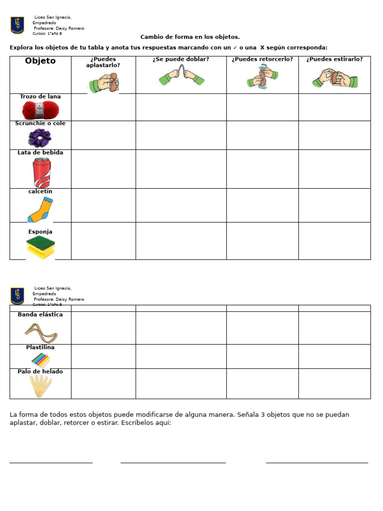 Cambio de Forma en Los Objetos | PDF