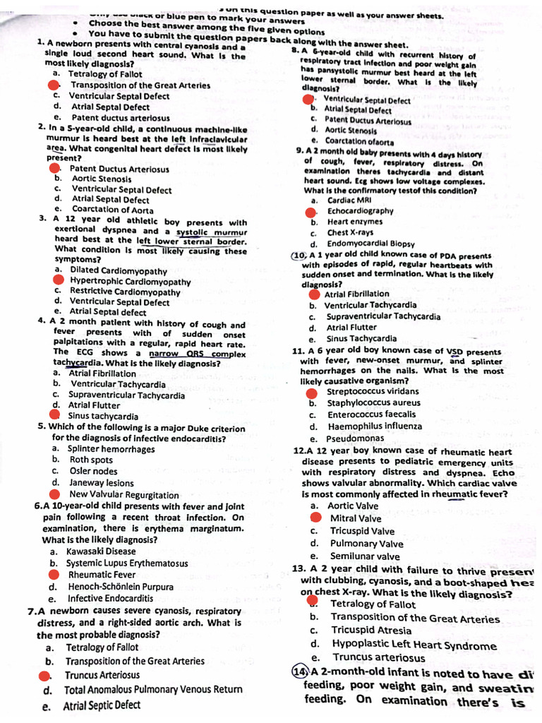 kgmc paper o solved | PDF