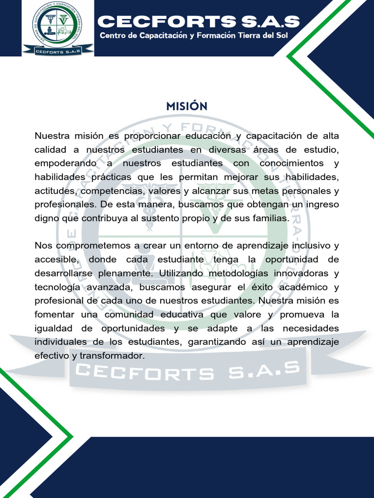 Visión y Misión | PDF