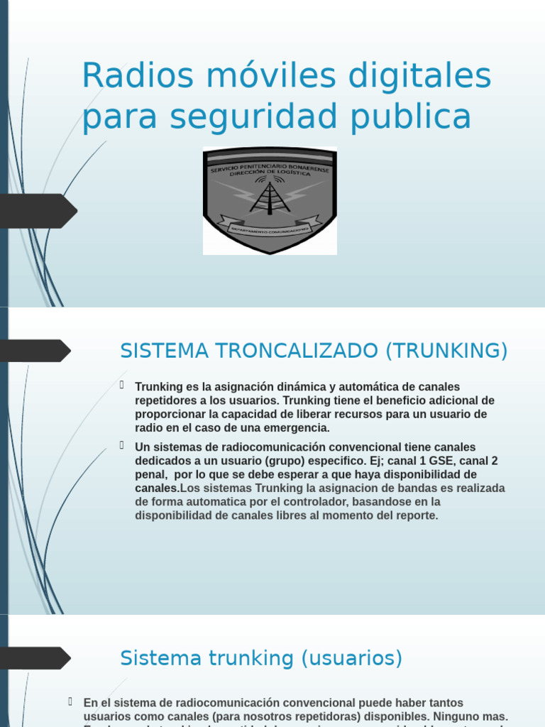 Clase IV E.S.A. 2024 Radios Moviles Digital | PDF | Radio | Red de ...