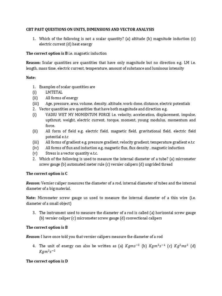 Prof Q&A On Units, Dimension | PDF | Force | Momentum
