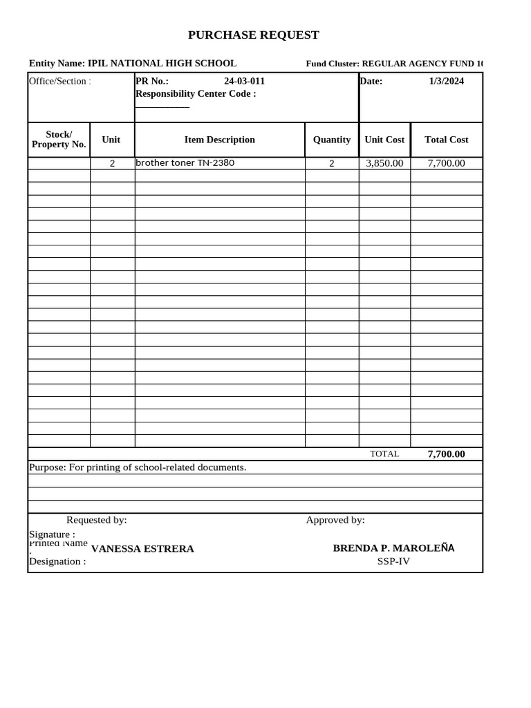 Purchase Request and Quotation Details | PDF | Taxes | Business