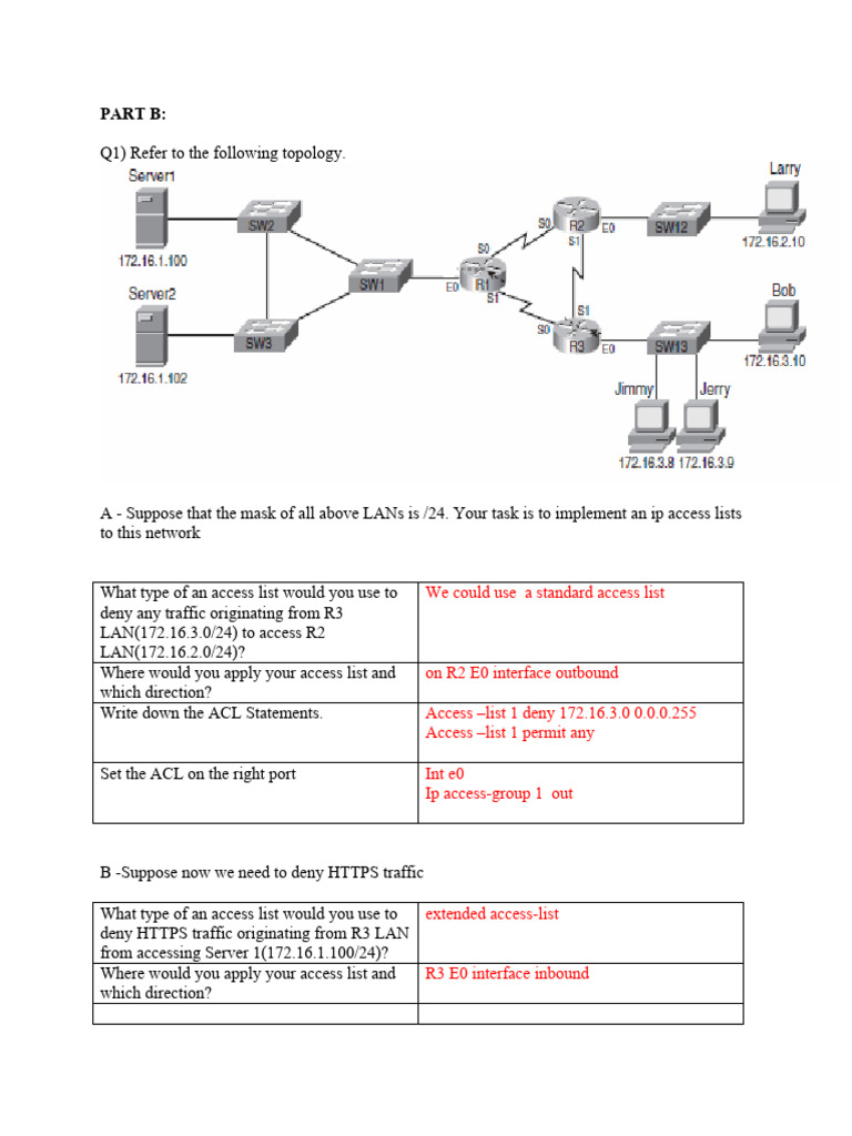 PART B | PDF | Computer Network | Local Area Network