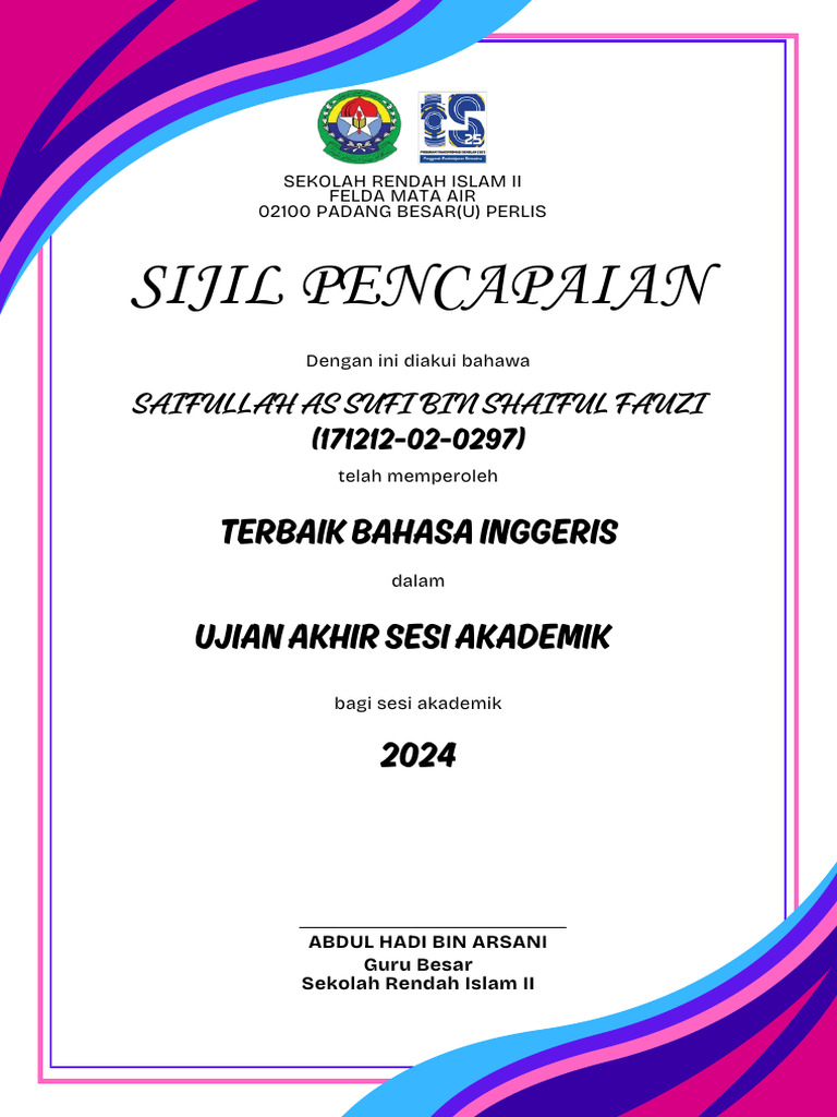 Sijil Pencapaian | PDF