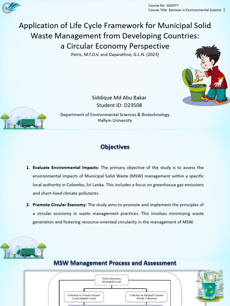 Life Cycle Framework for MSWM | PDF | Life Cycle Assessment | Waste Management