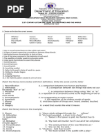 Poetry Elements Pre-Test for Grade 9 | PDF | Metaphor | Poetry