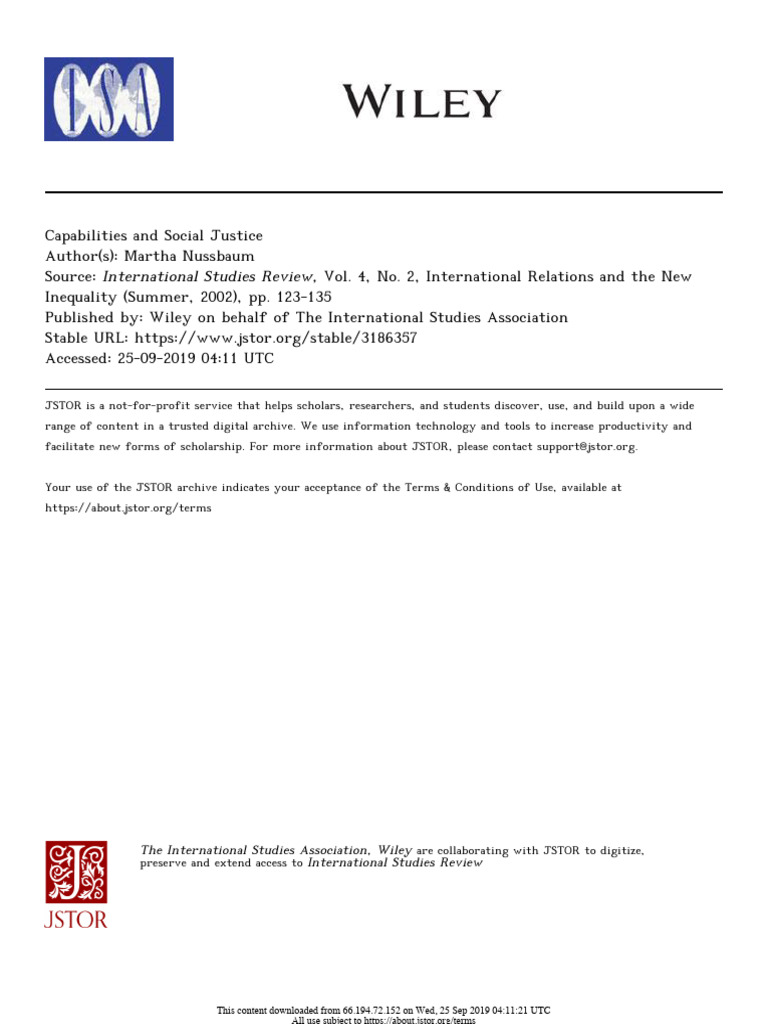 Martha+Nussbaum Capabilities+and+Social+Justice | PDF | John Rawls ...