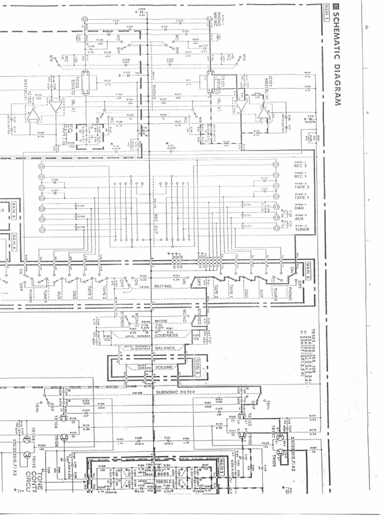 Yamaha A 500 Schematic (Diagrama Amplificador Natural Sound) | PDF