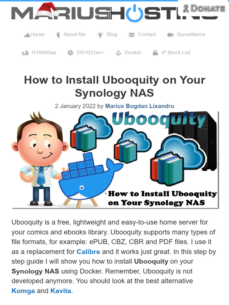 How to Install Ubooquity on Your Synology NAS – Marius Hosting | PDF | Computer File | Operating ...