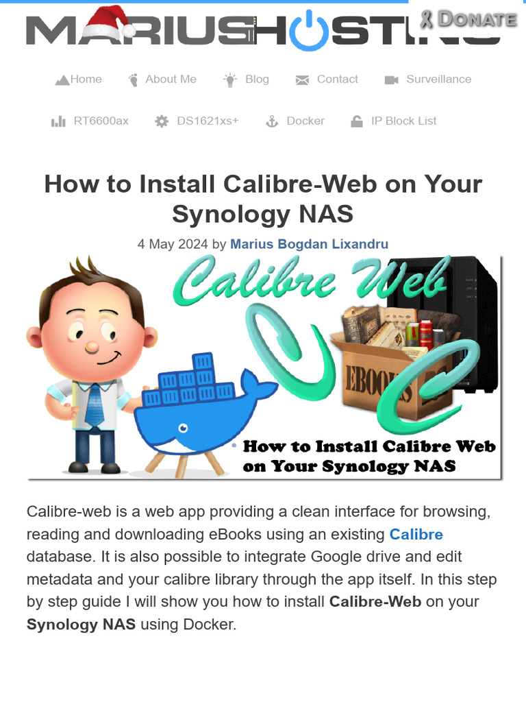 How to Install Calibre-Web on Your Synology NAS – Marius Hosting | PDF ...