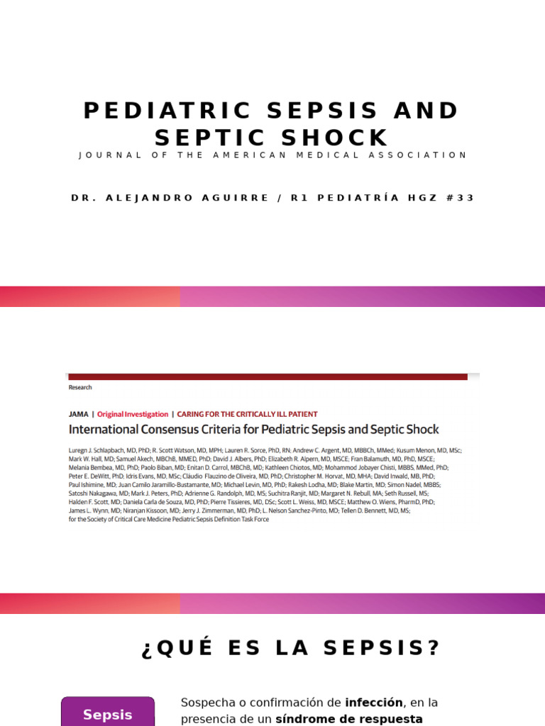 Pediatric Sepsis and Septic Shock JAMA | PDF