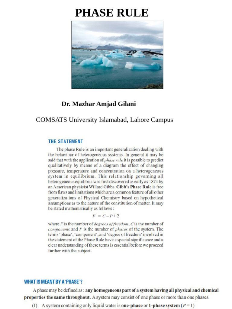 Lecture 13_Phase Rule | PDF