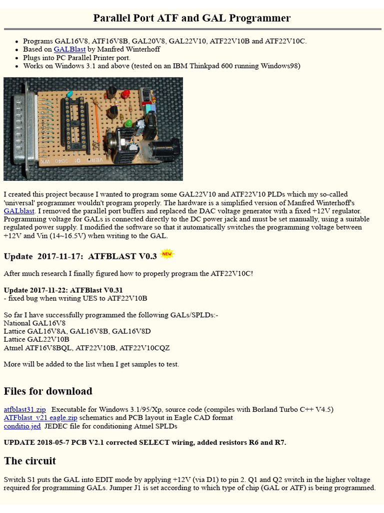 GAL Programmer | PDF