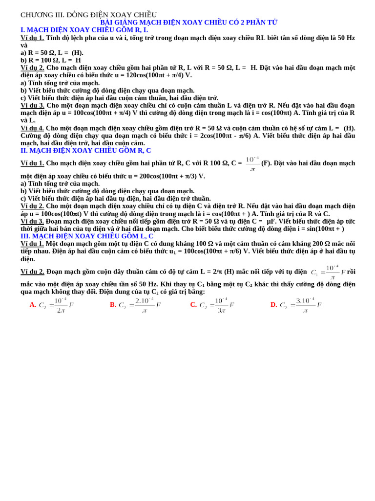 Mach Dien Xoay Chieu Gon 2 Phan Tu | PDF