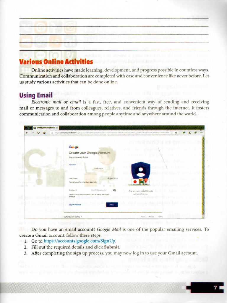 Computer 6 Handout 2 (3GP) Various Online Activities - T. Glen | PDF