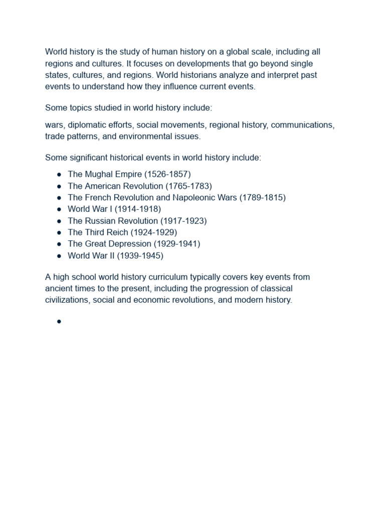 2025 New World History Notes For Texas 7TH Grade | PDF