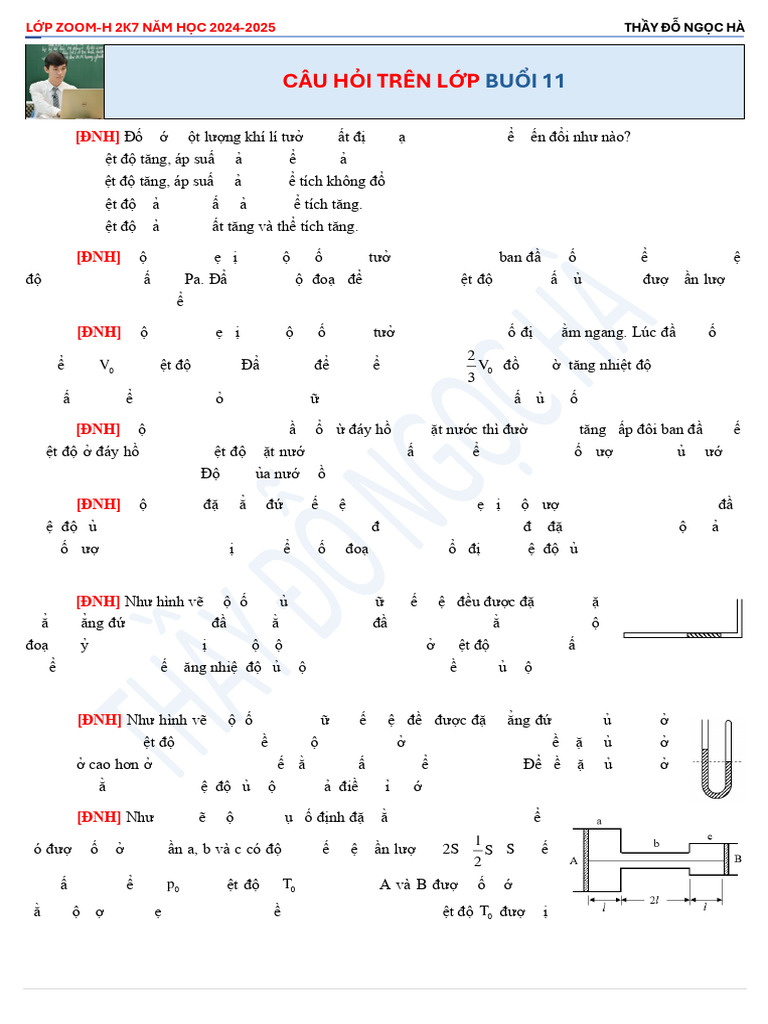 Bai Tap Tren Lop Buoi 11 Zoom-H 2K7 Thay Do Ngoc Ha | PDF