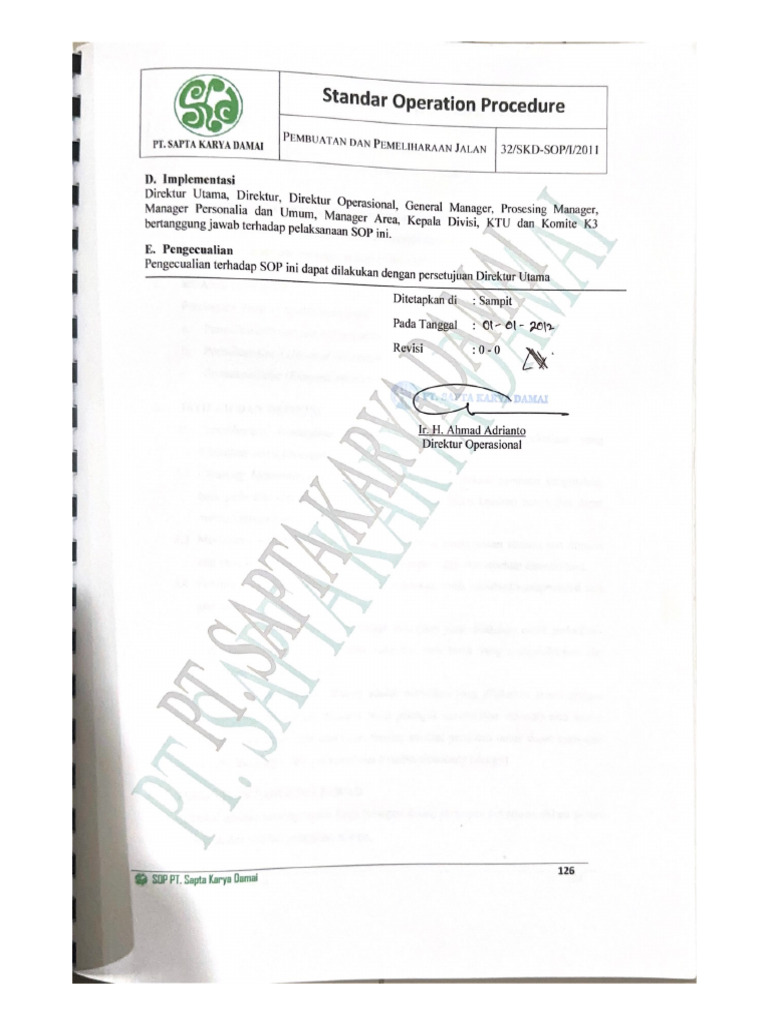 Standar Operation Procedure | PDF