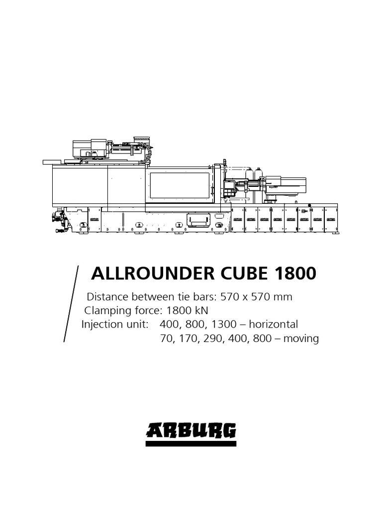 Arburg Allrounder Cube 1800 TD 682280 en GB | PDF | Poly(Methyl Methacrylate) | Plastic