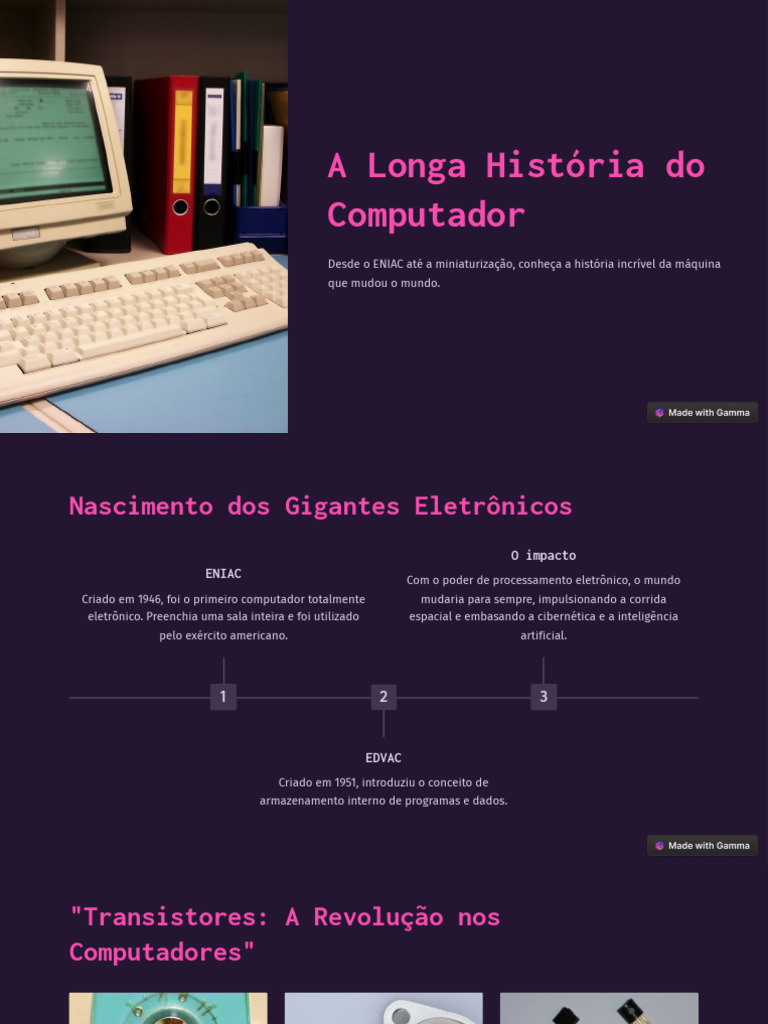 Evolução dos Computadores: Da História à Conectividade | PDF | PCs ...