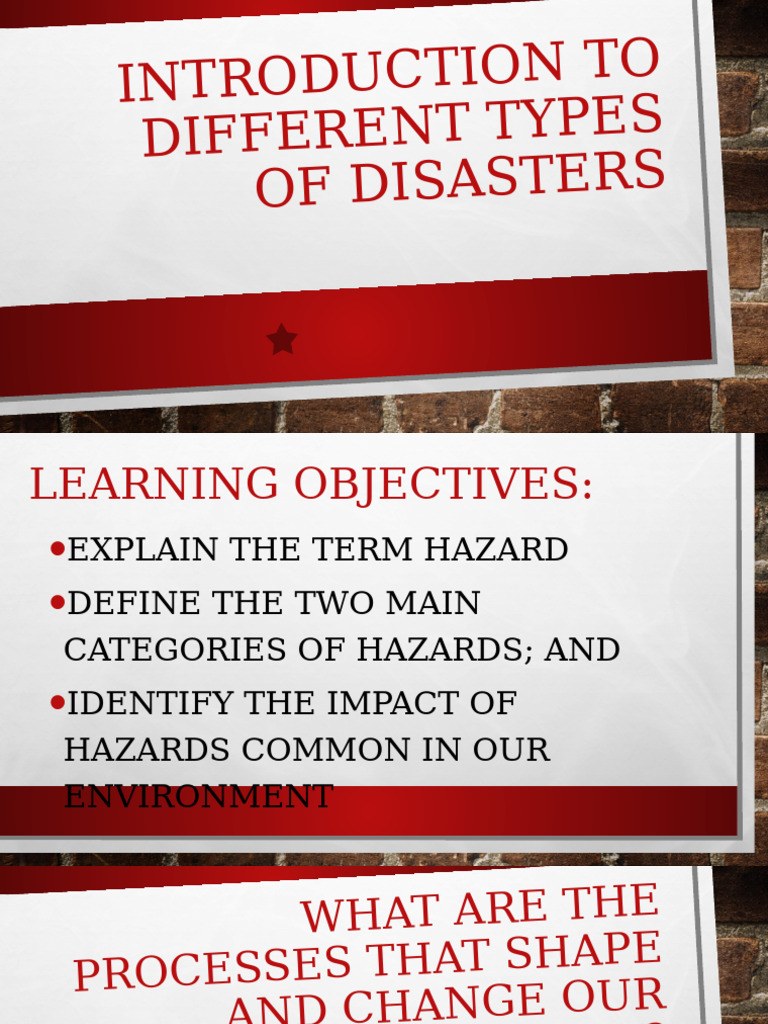 1 Introduction To Different Types of Hazards | PDF | Hazards | Landslide