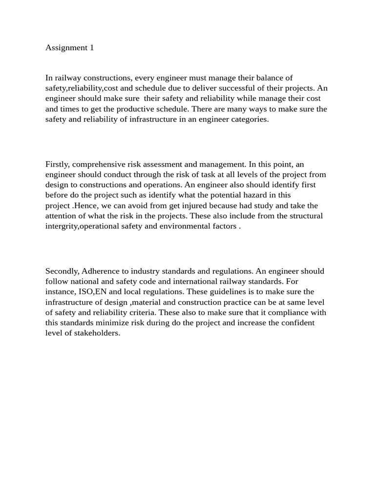 Assignment 1 Engineer Society | PDF | Reliability Engineering | Safety