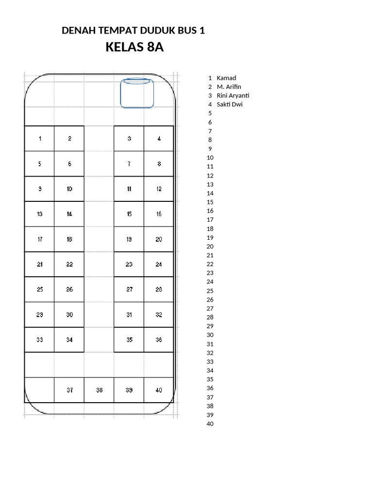 Denah Tempat Duduk Bus | PDF