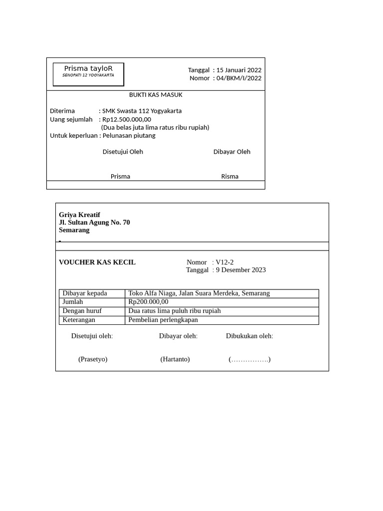 Bukti Transaksi | PDF