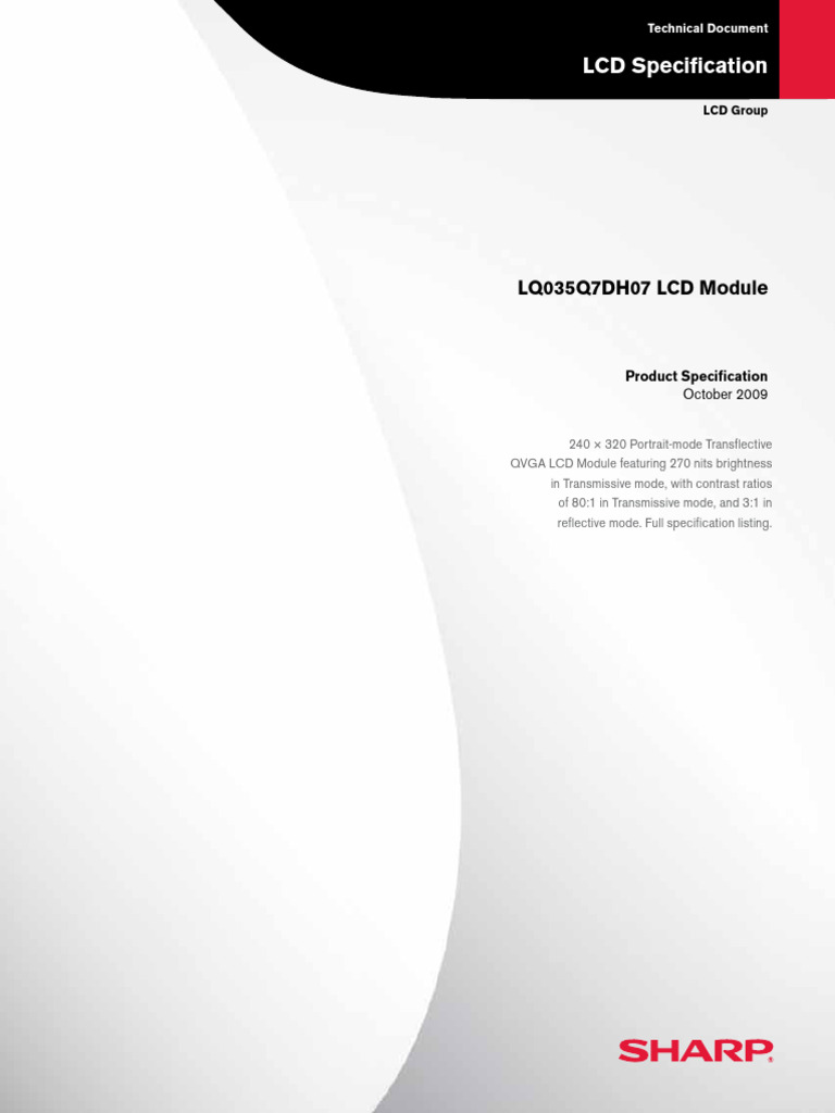 Original LCD Datasheet LQ035Q7DH07N - SPEC - LD-21910A-184021 | PDF ...
