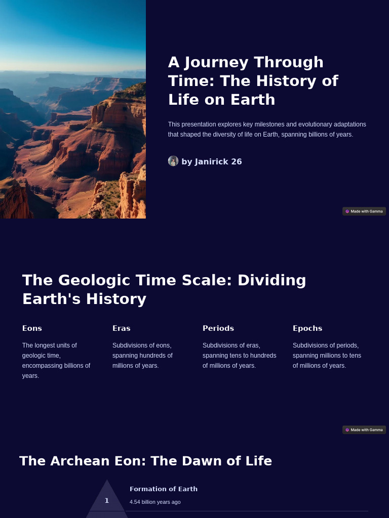 A Journey Through Time The History of Life On Earth | PDF | Nature ...
