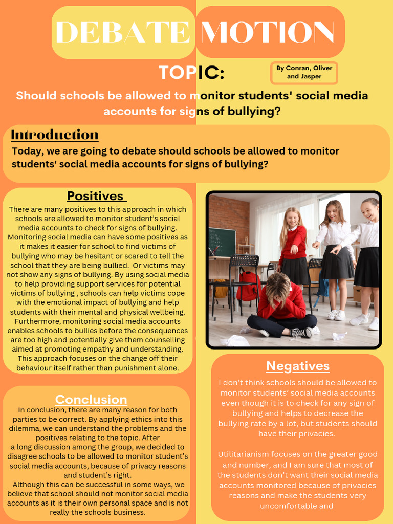 Debate Motion | PDF | Bullying | Privacy