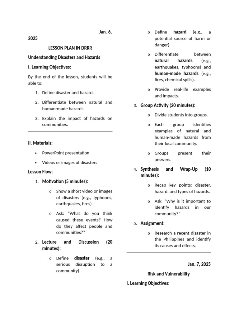 DRRR | PDF | Natural Disasters | Hazards