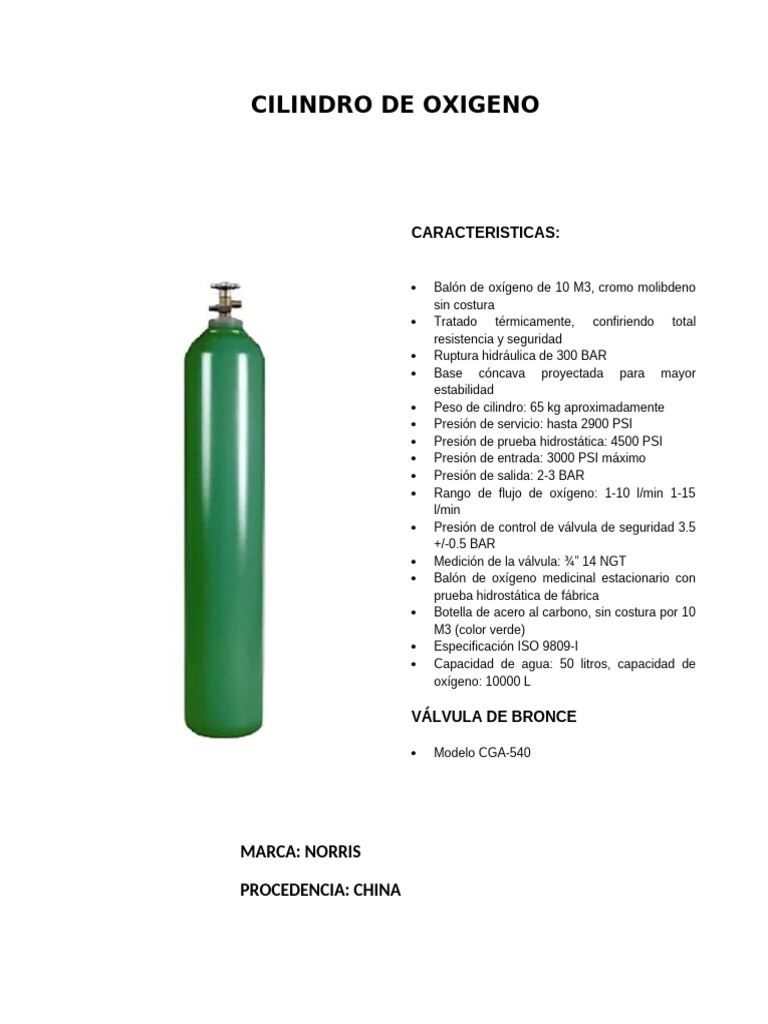 Cilindro de 02 10M3 - Norris | PDF