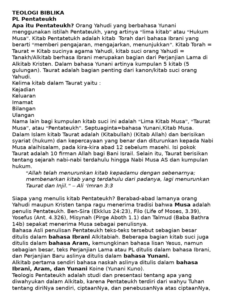 PL Pentateukh | PDF