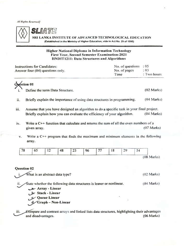 DSA - 2021 (1) | PDF