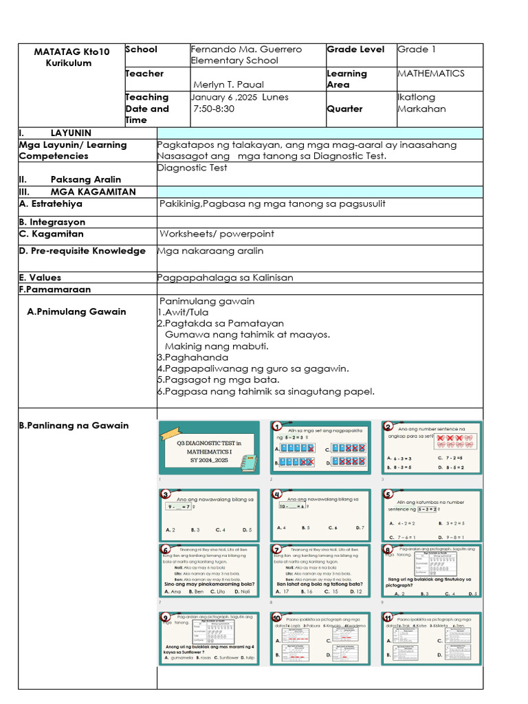 Jan 6 LP in Math | PDF
