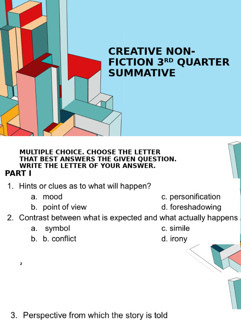 CNF 3rd Quarter Summative | PDF