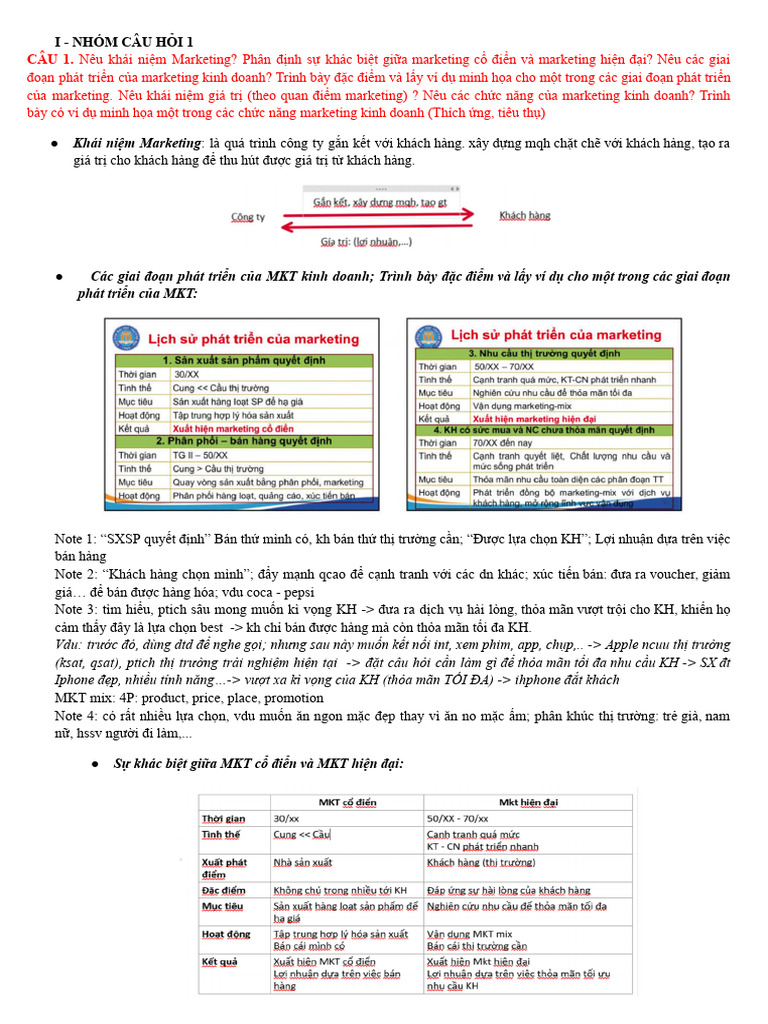 Đề cương ôn thi Mar căn bản | PDF