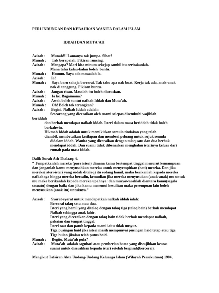 3.mutaah Dan Nafkah Iddah | PDF