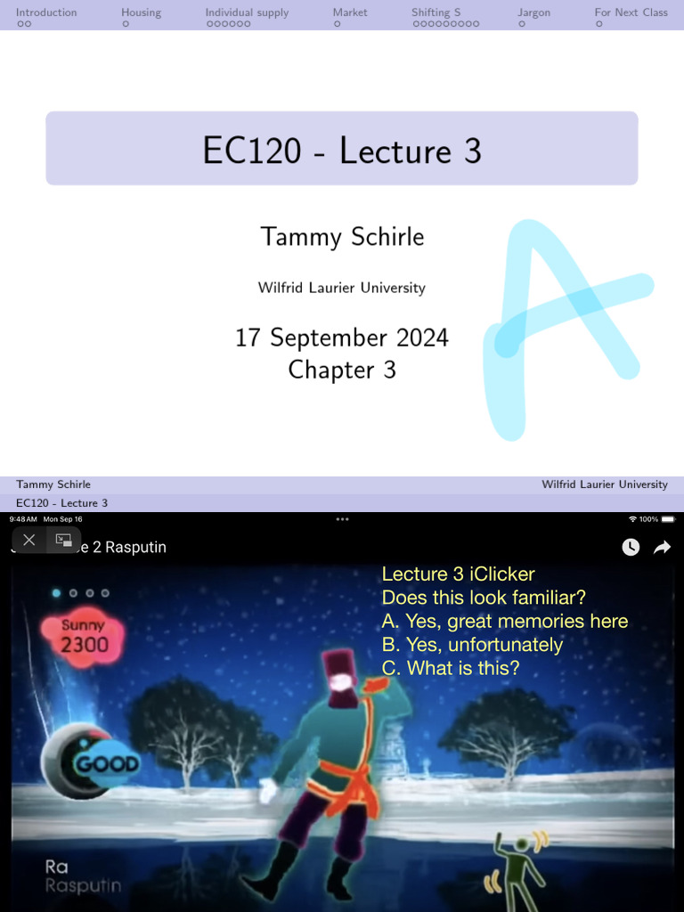 EC120 Lecture 3: Supply and Housing Insights | PDF | Prices | Supply (Economics)