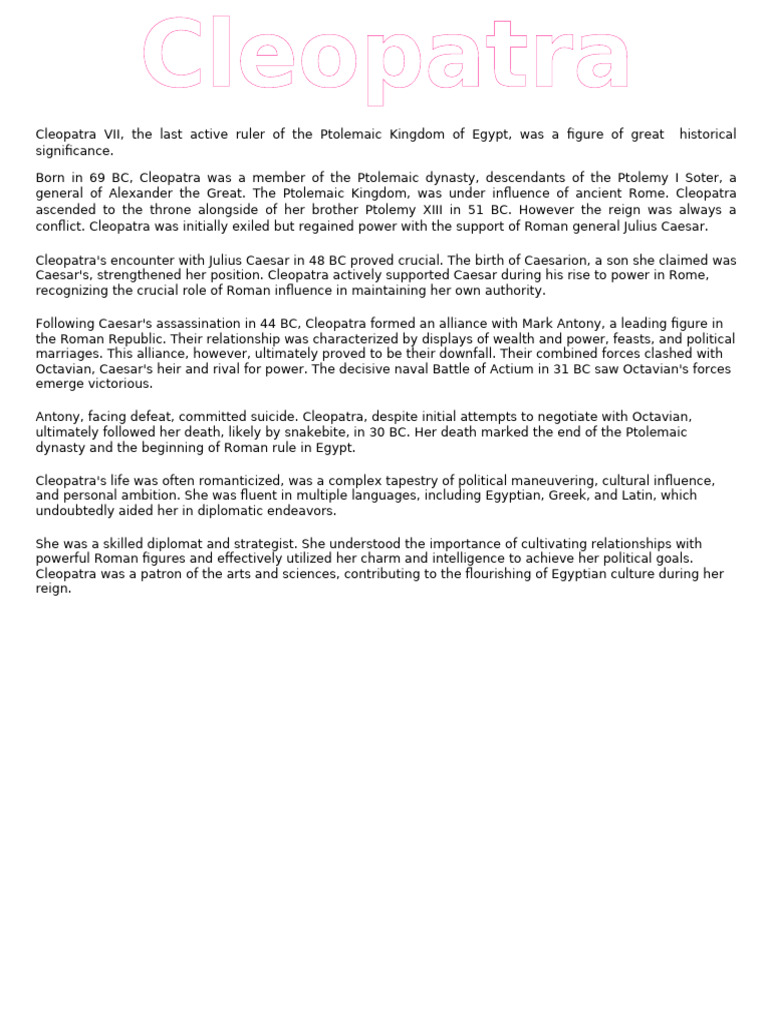 Cleopatra | PDF