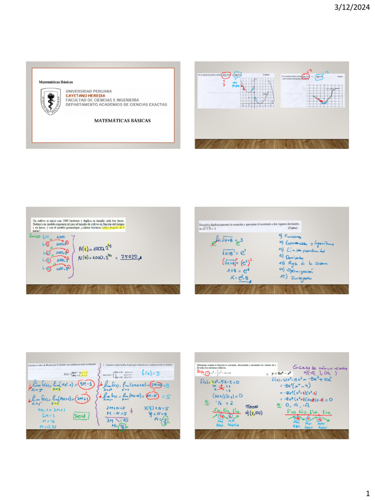 Tutoria para Examen de Limite UPCH | PDF