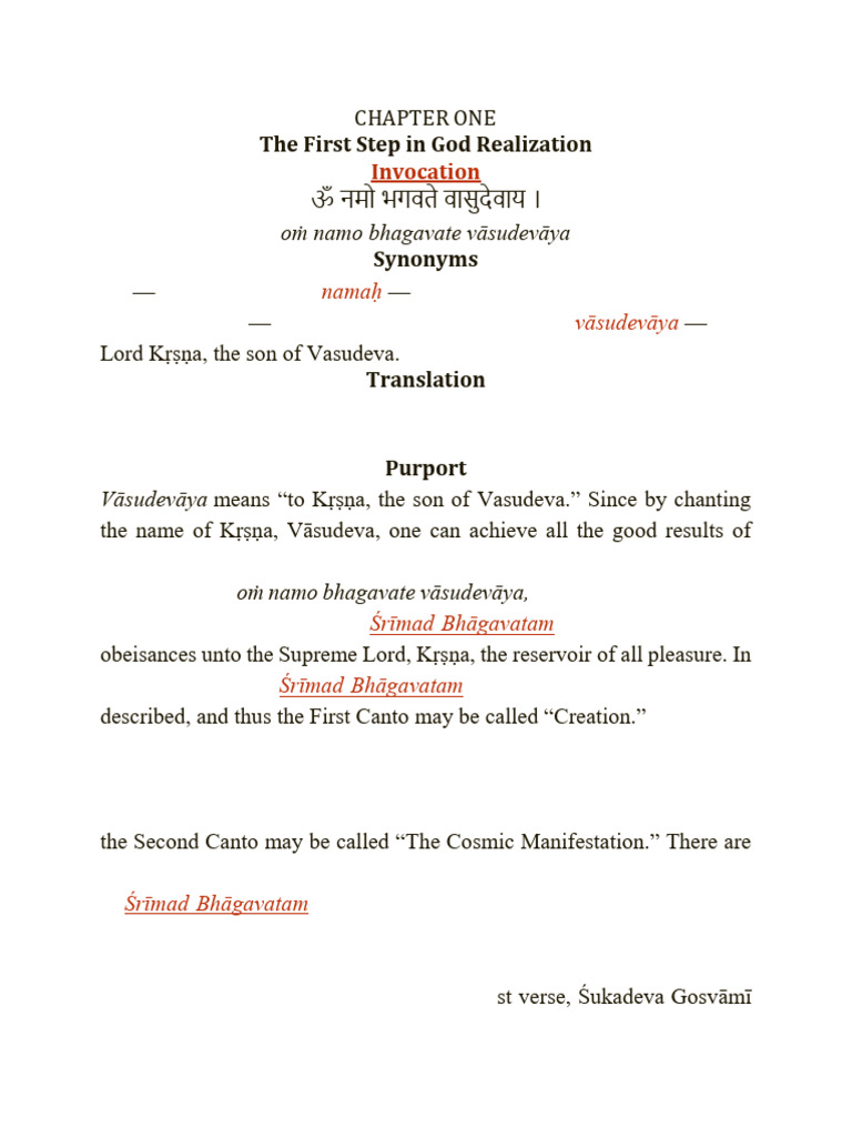 Canto 2 CHAPTER 1&2pdf | PDF | Bhagavata Purana | Bhagavad Gita