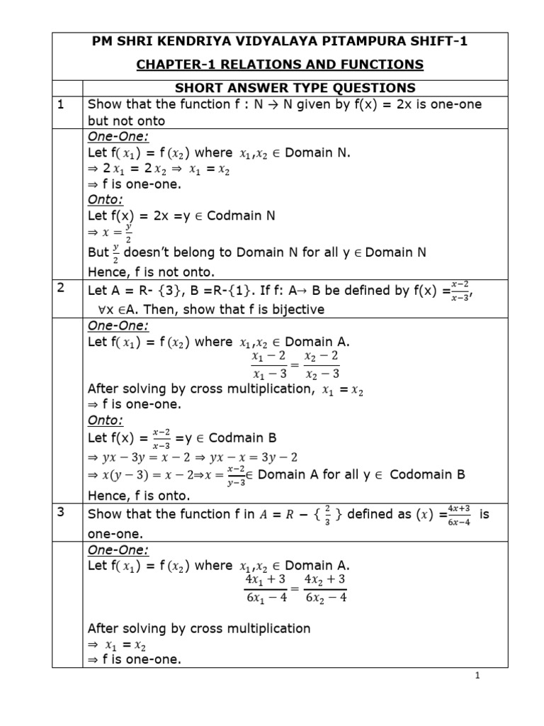 Ch 1 & 2 Sol (1) | PDF | Function (Mathematics) | Mathematical Logic